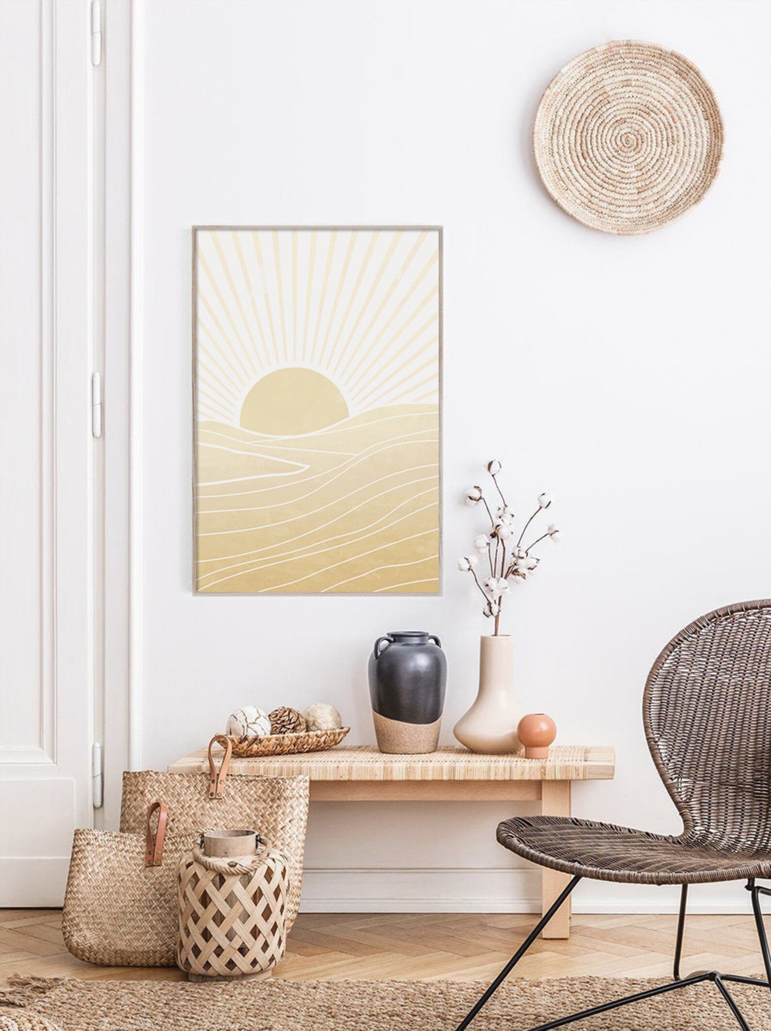 Sunrise Abstract Art Modern Wall Art Pastel Sunrise Print - Etsy