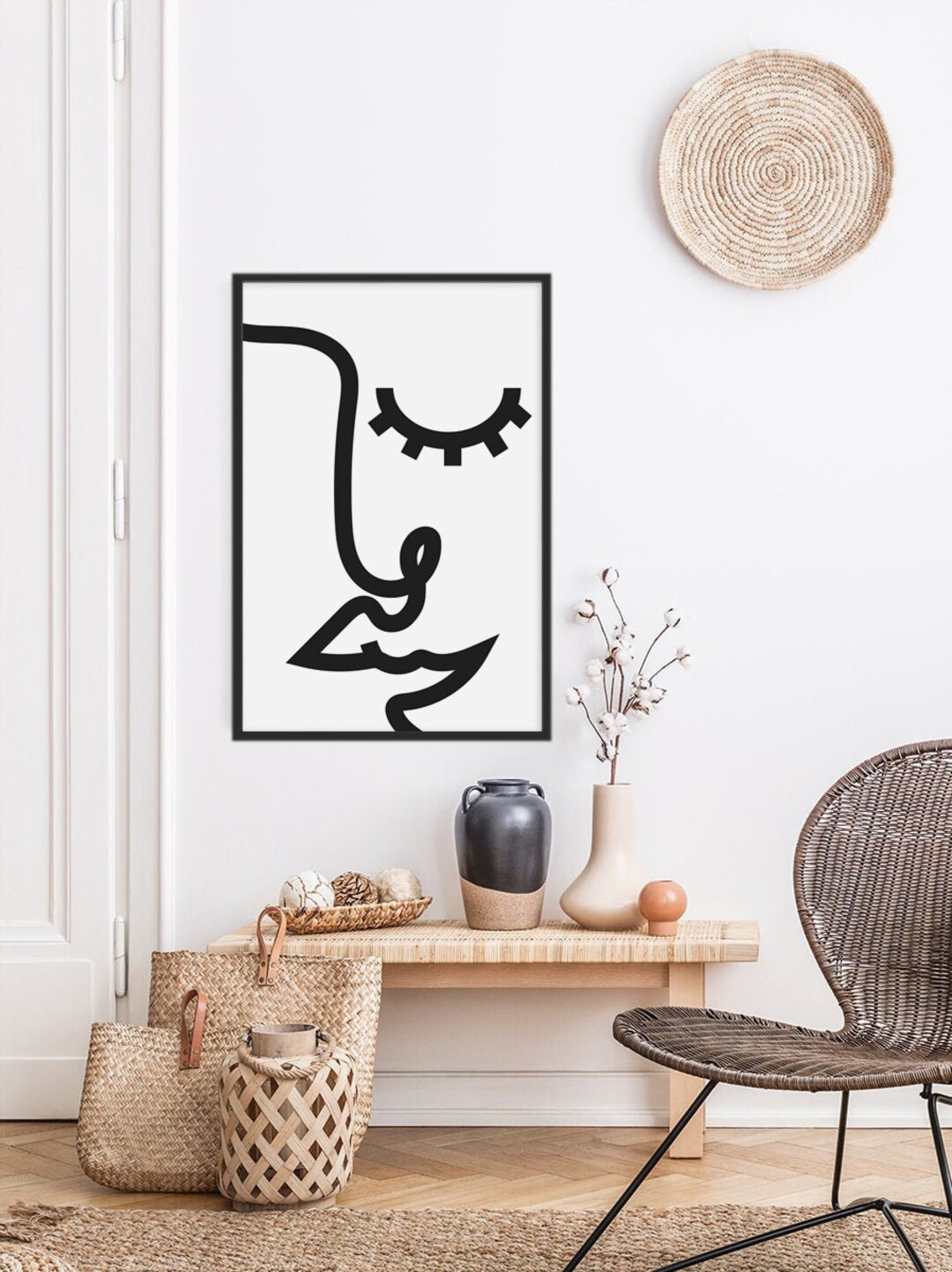 Abstract Portrait Line Art Print Abstract Wall Art Modern - Etsy