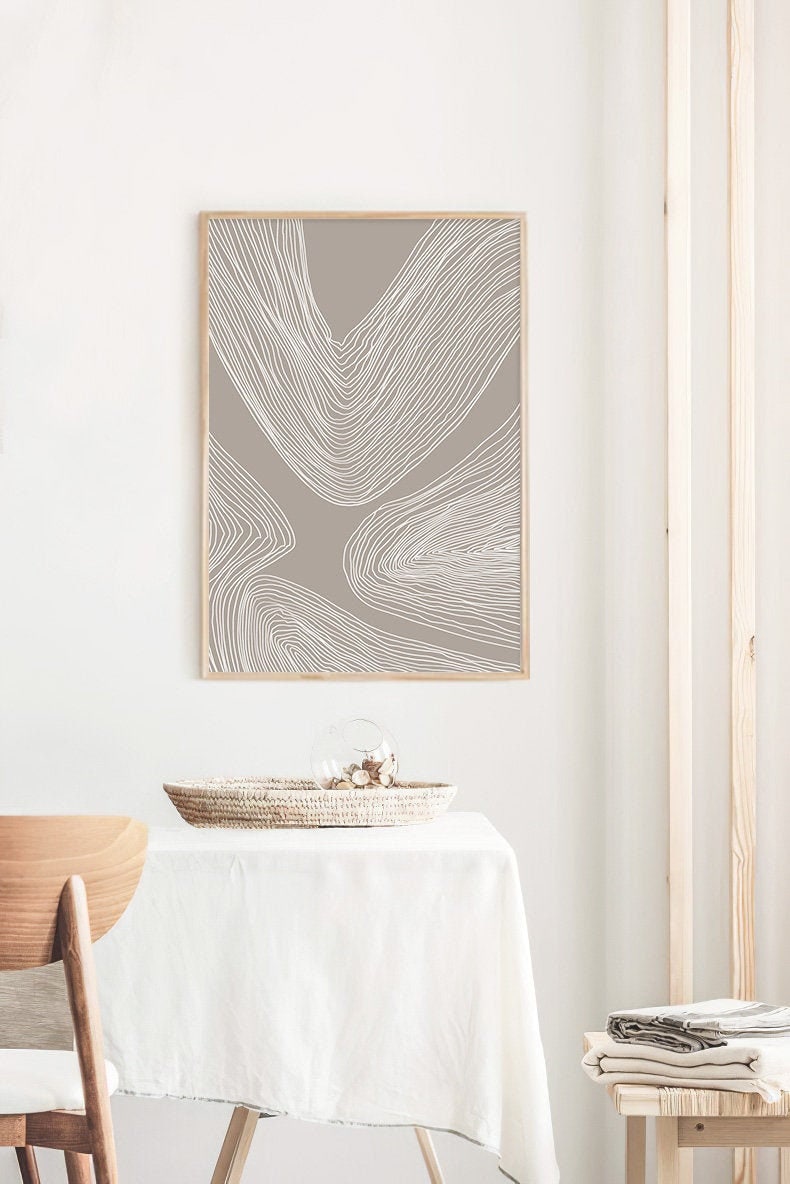 Line Art Print Digital Prints Modern Abstract Art Large | Etsy