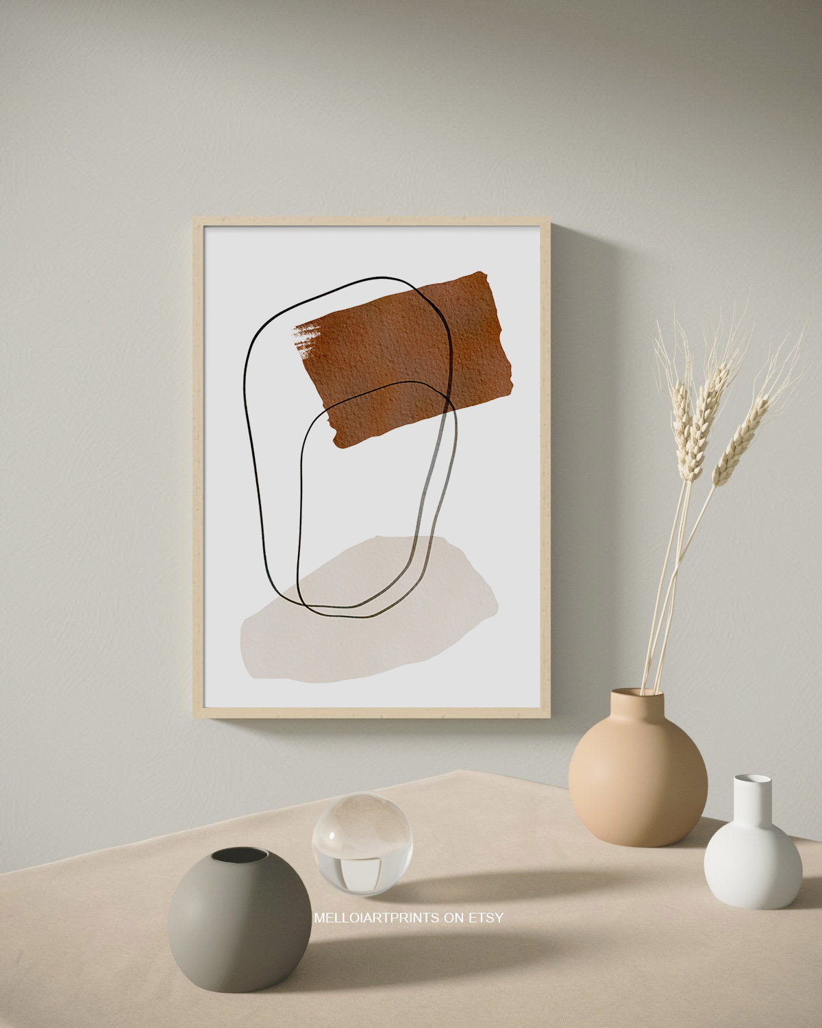 Beige Print Neutral Wall Art Minimalist Art Printable Wall - Etsy