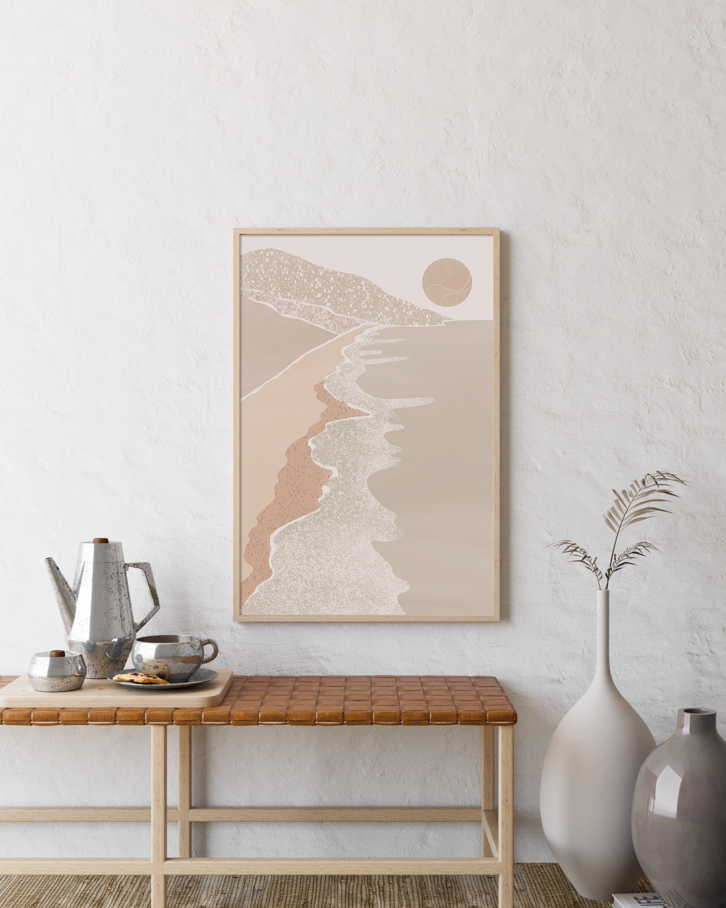 Sunrise Abstract Beach Art Modern Wall Art Pastel Sunrise - Etsy