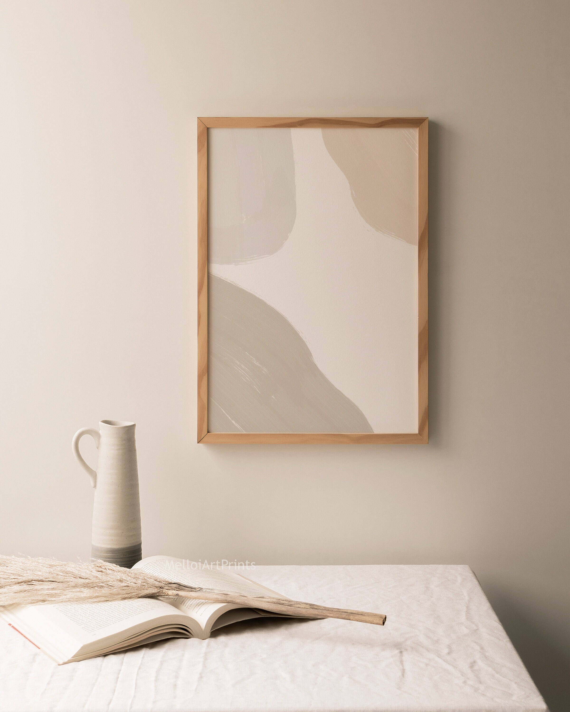 Beige White Art Set, Set of 4 Prints, Gallery Wall Set, Minimalist ...