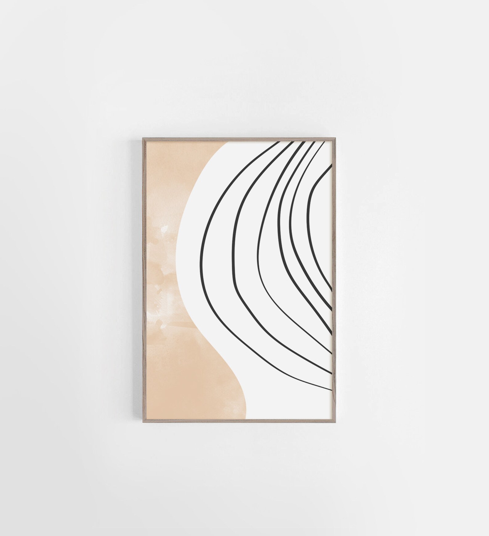 Modern Wall Art Beige Geometric Wall Art Abstract Art Print - Etsy