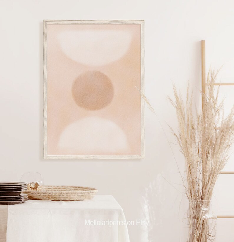 Geometric Art Print Beige Abstract Wall Art Modern Wall Art | Etsy
