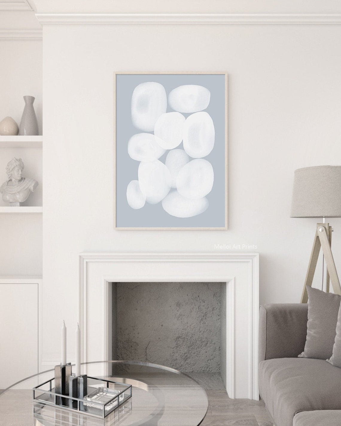 Blue Bubble Art Print Baby Blue Print Digital Wall Art - Etsy