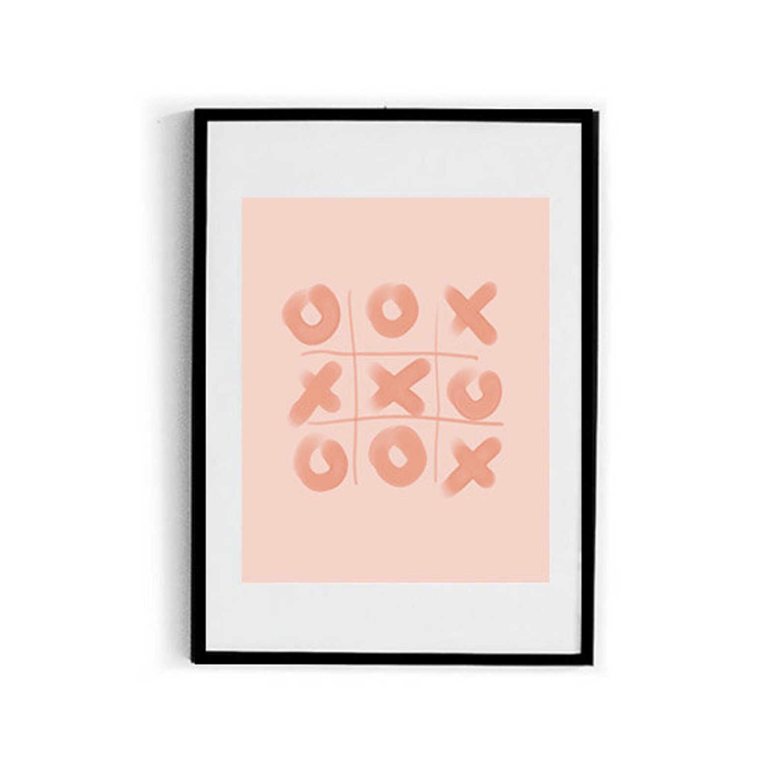 XO Prints Minimalist Decorpeach Pink Printsart - Etsy