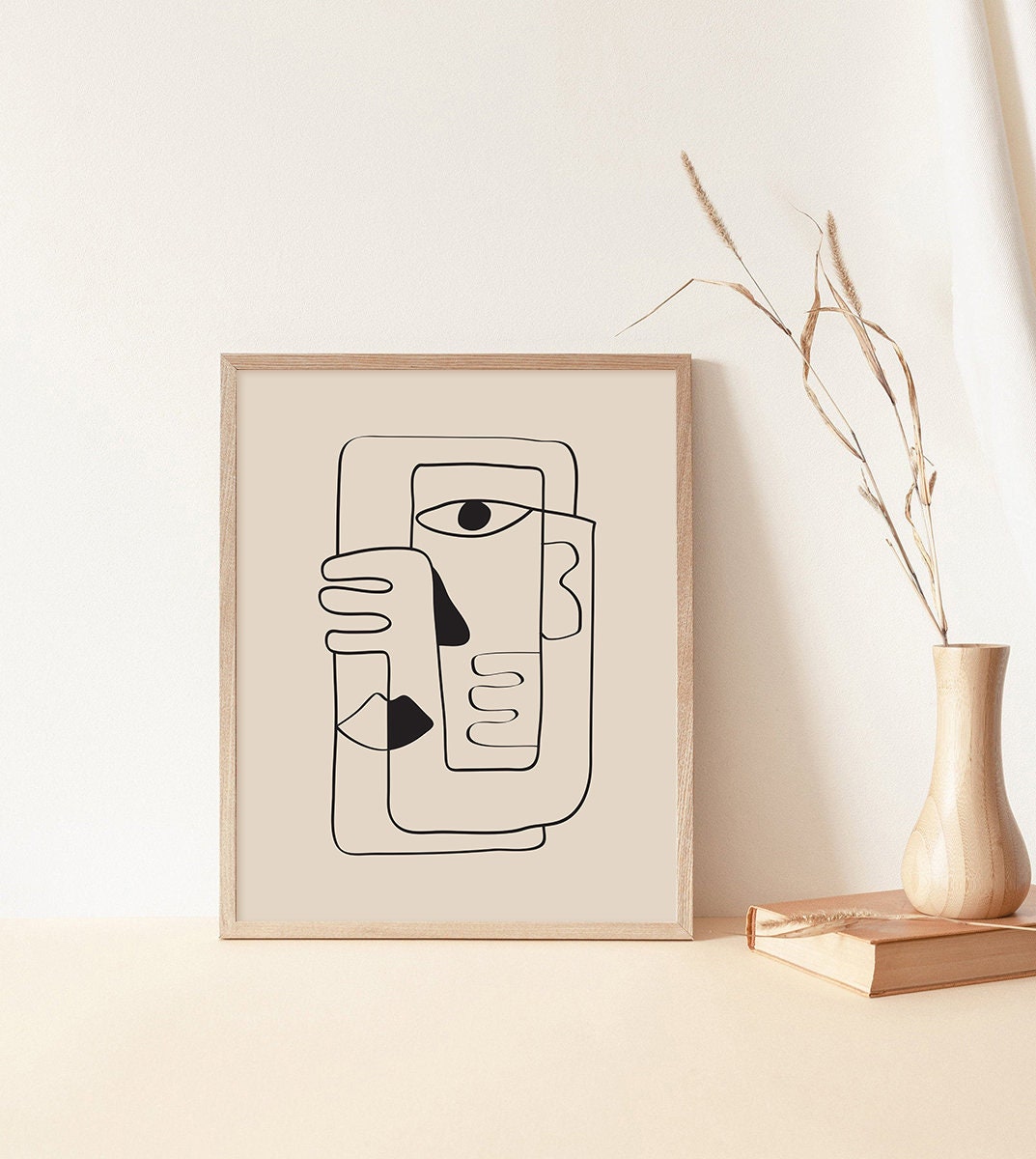 Modern Line Art Print Printable Wall Art Black Line Art | Etsy