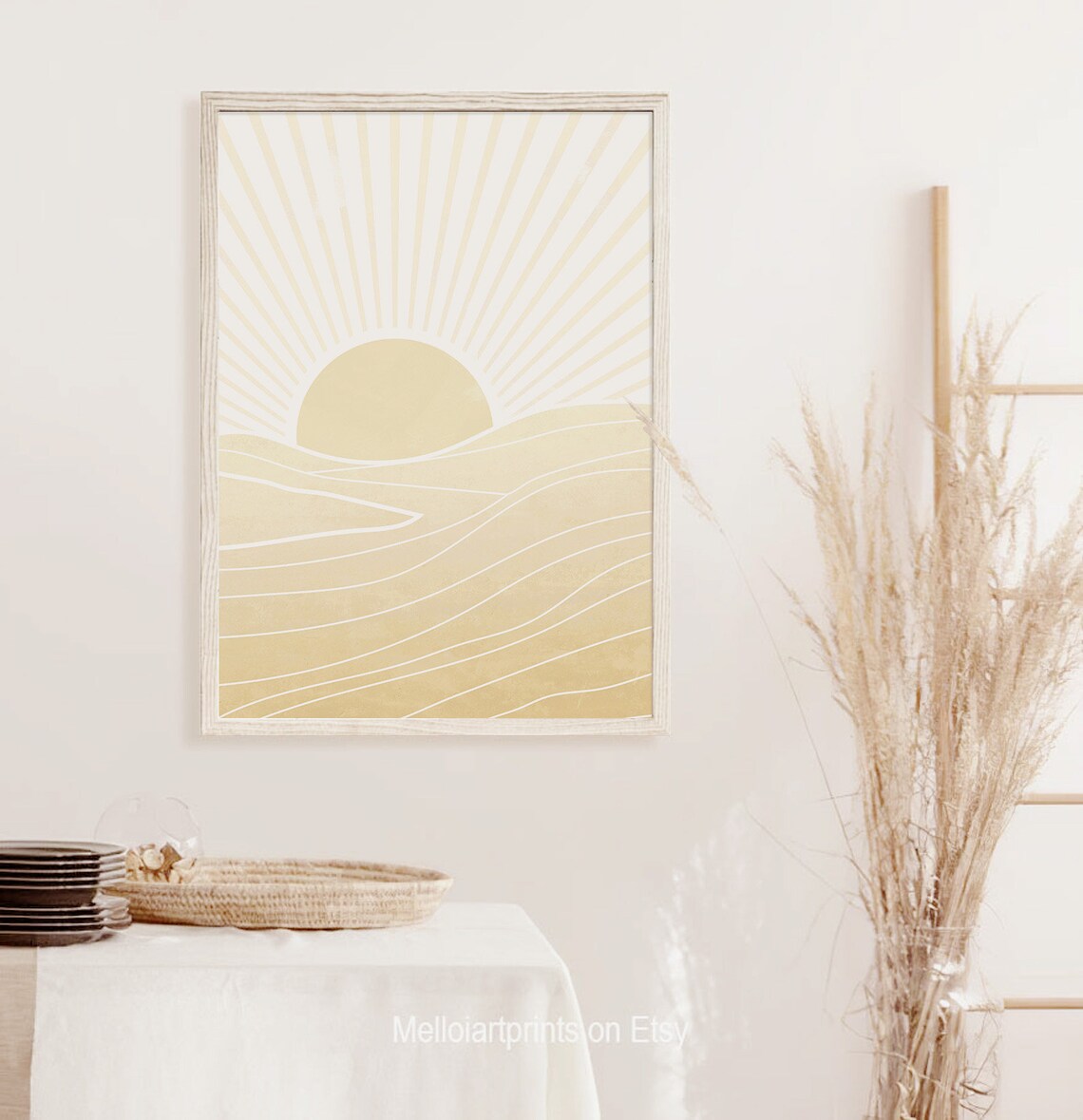 Sunrise Abstract Art Modern Wall Art Pastel Sunrise Print | Etsy