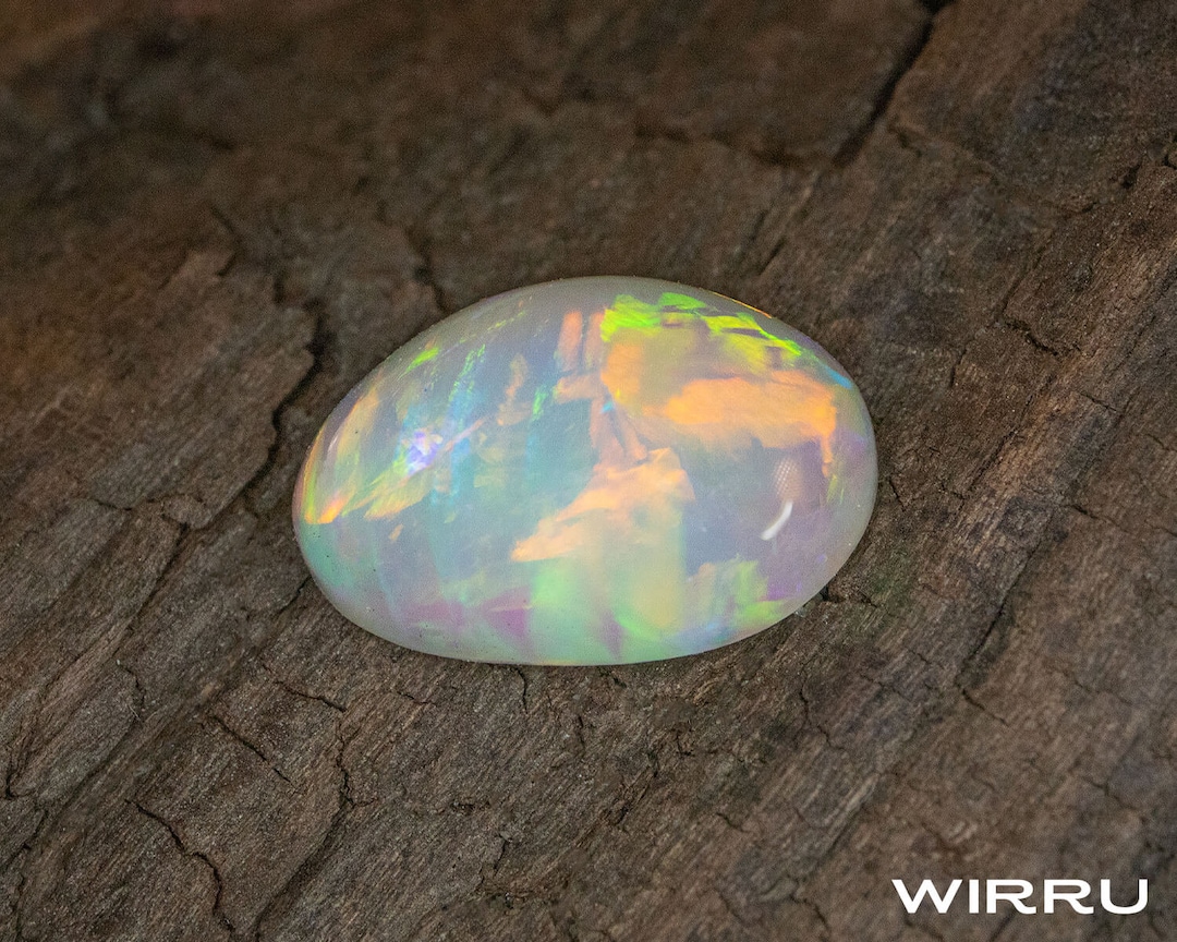 Australian Opal 8 X 11mm - 2.00ct Natural Solid Opal With Script ...