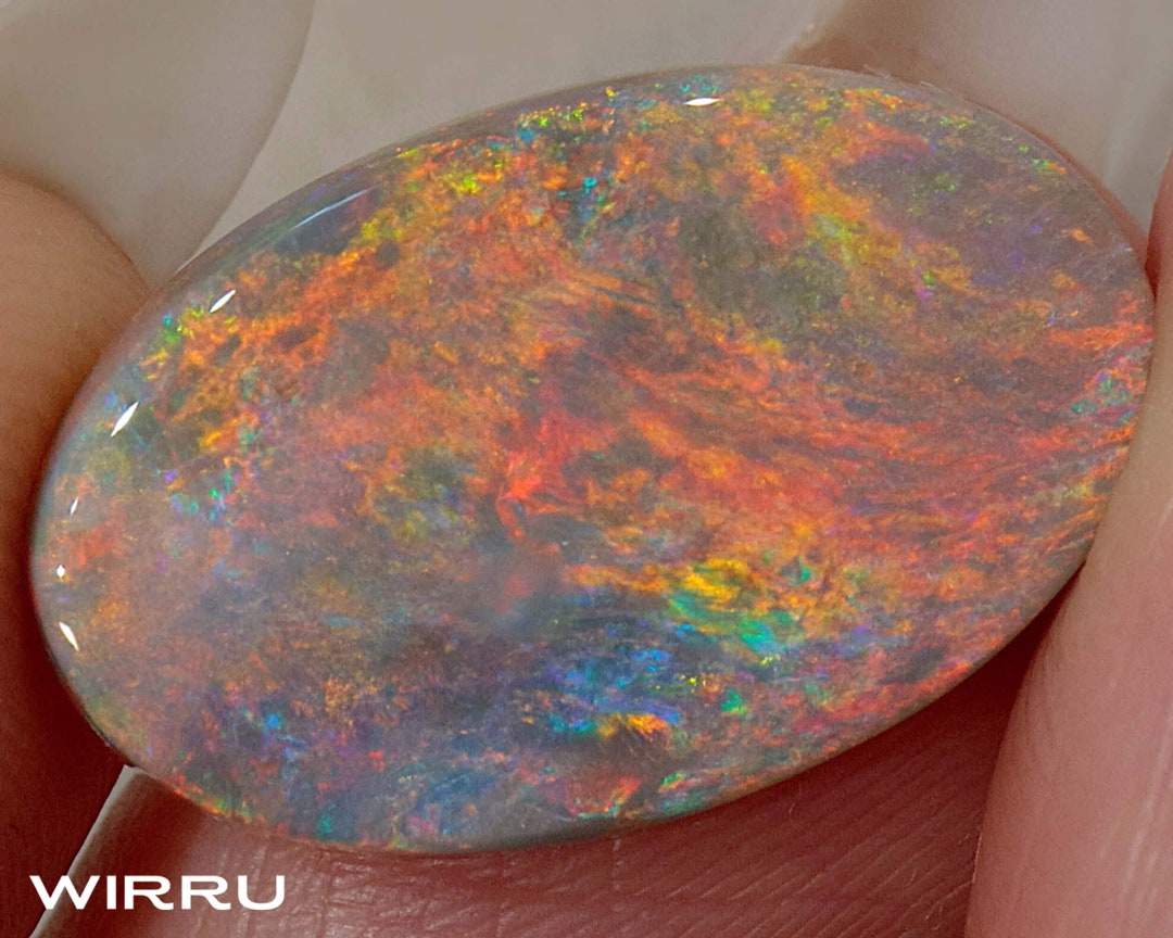 Large Red Australian Opal 8.90ct, Natural Solid Australian Dark Opal ...