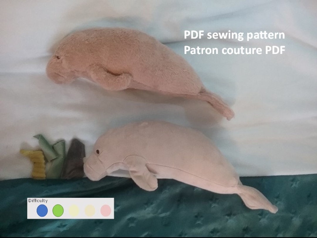 PDF Pattern Manatee April the Plush Manatee Sewing Pattern - Etsy