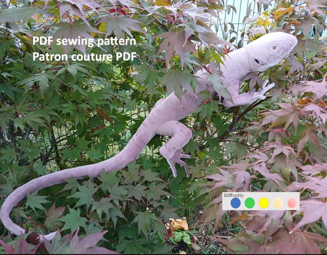 PDF Pattern Mallow the Lizard Mauve the Realistic Plush Lizard - Etsy