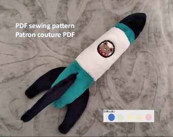 Rocket Felt Pattern PDF, Easy Sewing Pattern, Space Nursery Decor ...