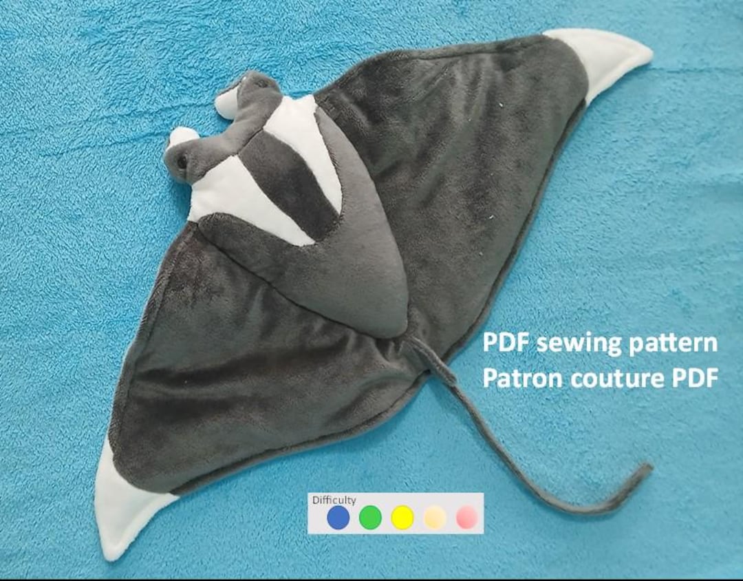 PDF Pattern Realistic Manta Ray Realistic Manta Ray Plush - Etsy