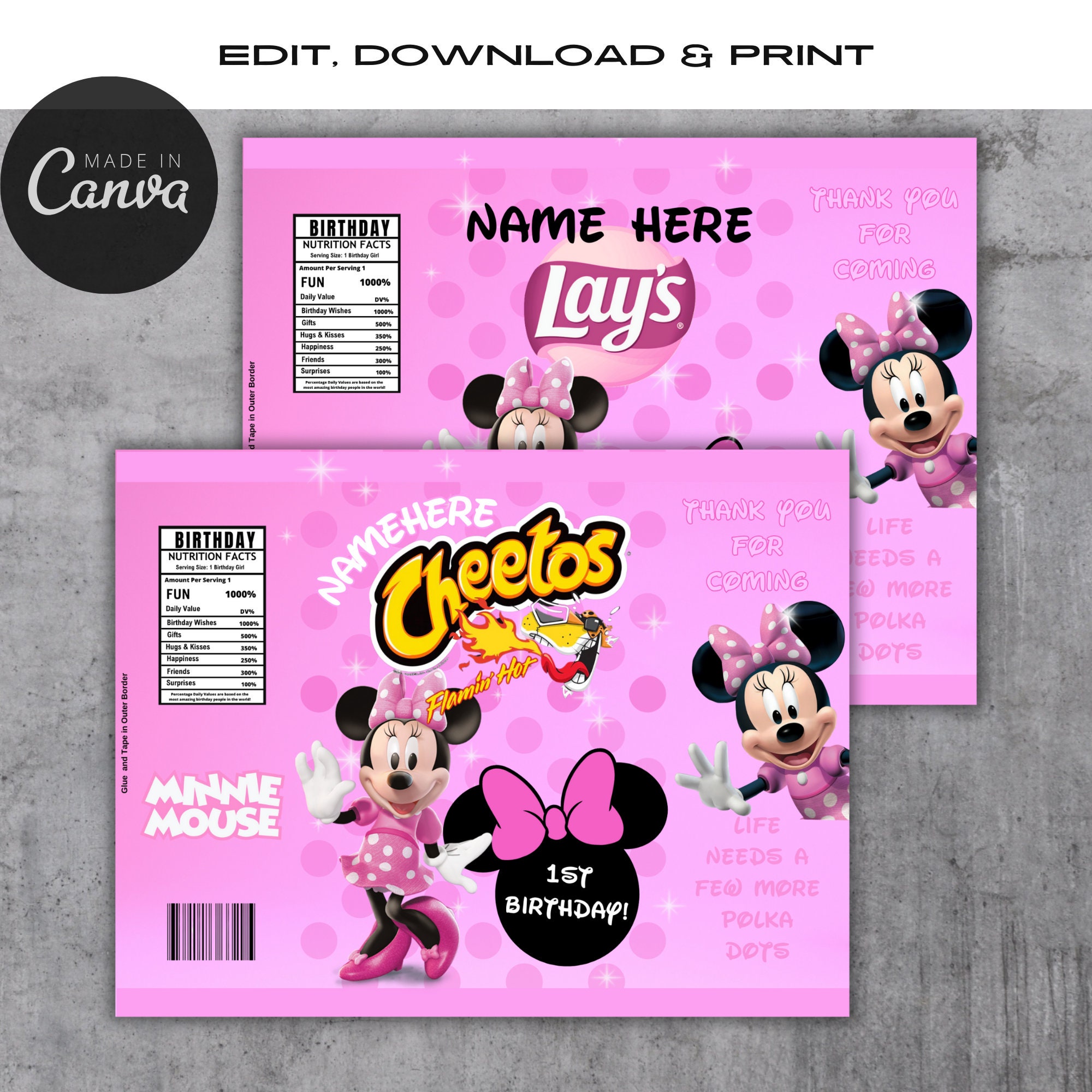 Custom Chip Bags, Birthday Chips, Graduation Chips, Flamin' Hot Cheeto ...