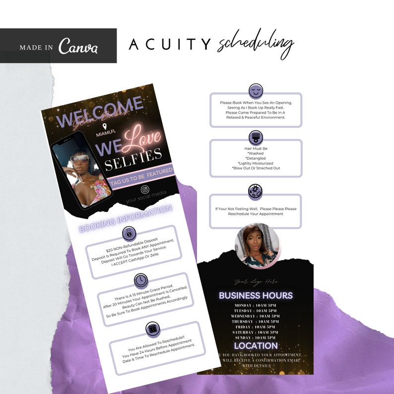 Acuity Booking Site Design Acuity Template Booking Site | Etsy