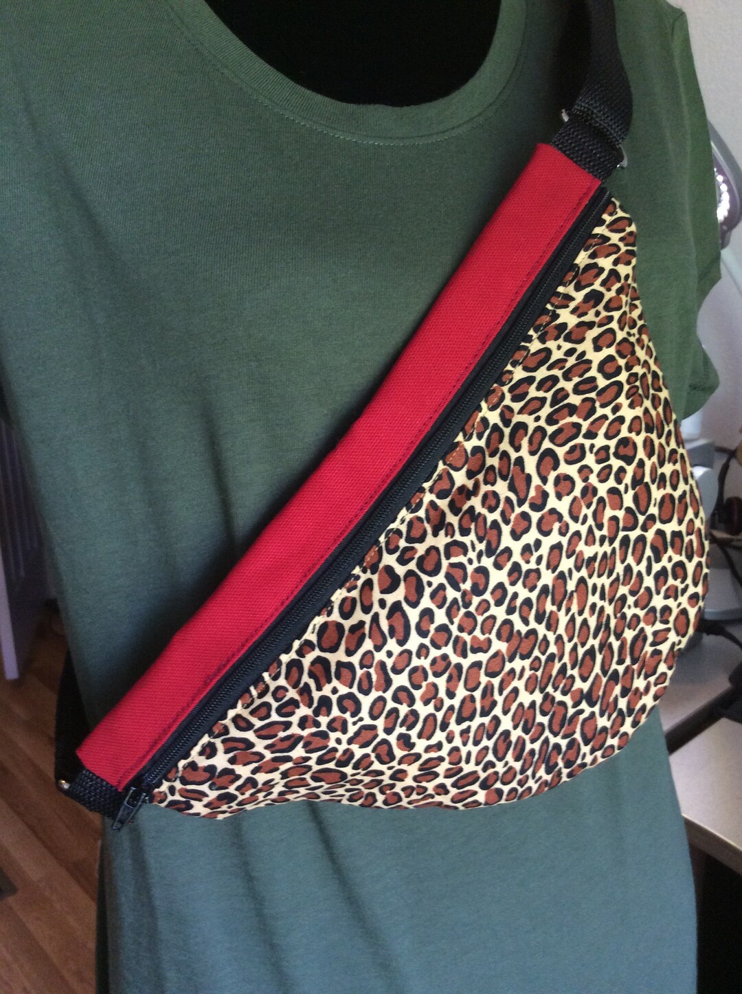 Chest Bag, Crossbody Bag - Cheetah Print & Red - Sale! FROM 21.99 to 15 ...