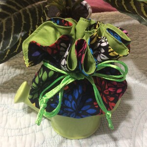 Travel Jewelry or Make-up Drawstring Pouch Rainbow Colors 12.99 W/free ...