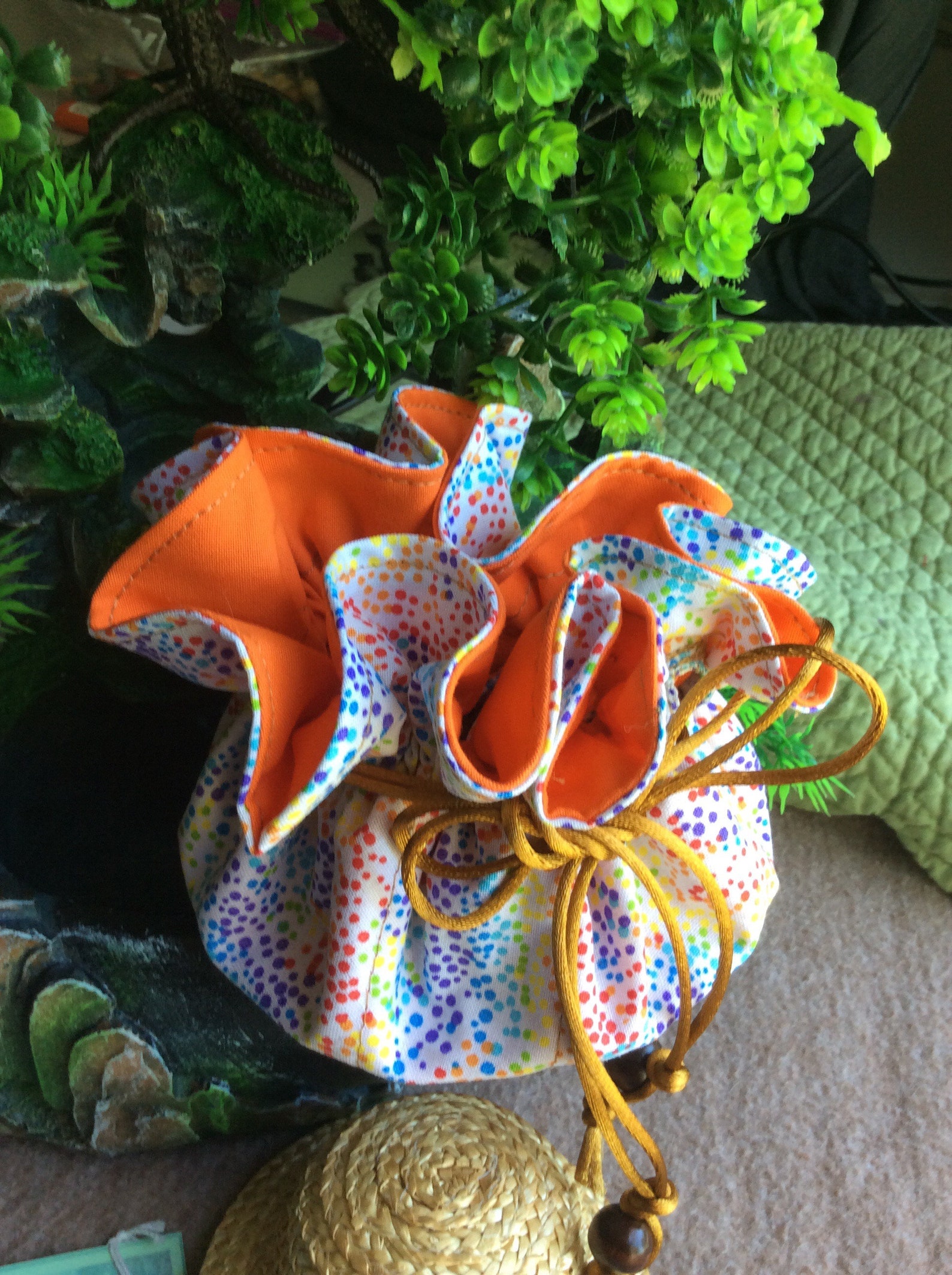 Drawstring Travel Jewelry Pouch - Multicolor Polka Dot Prints - 14.99 W ...