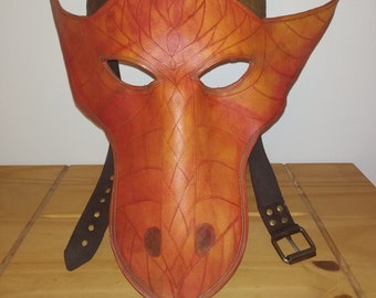 Leather Dragon Mask - Etsy