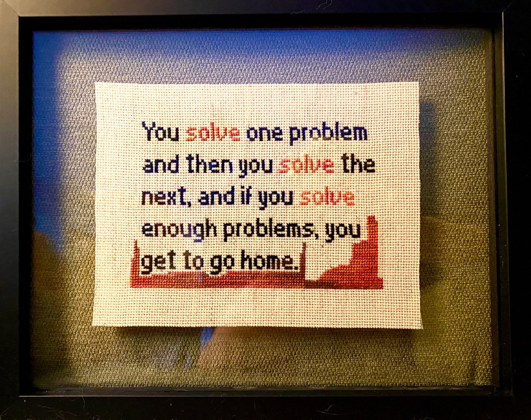Solve Problems CROSS STITCH PATTERN Mark Watney the Martian - Etsy