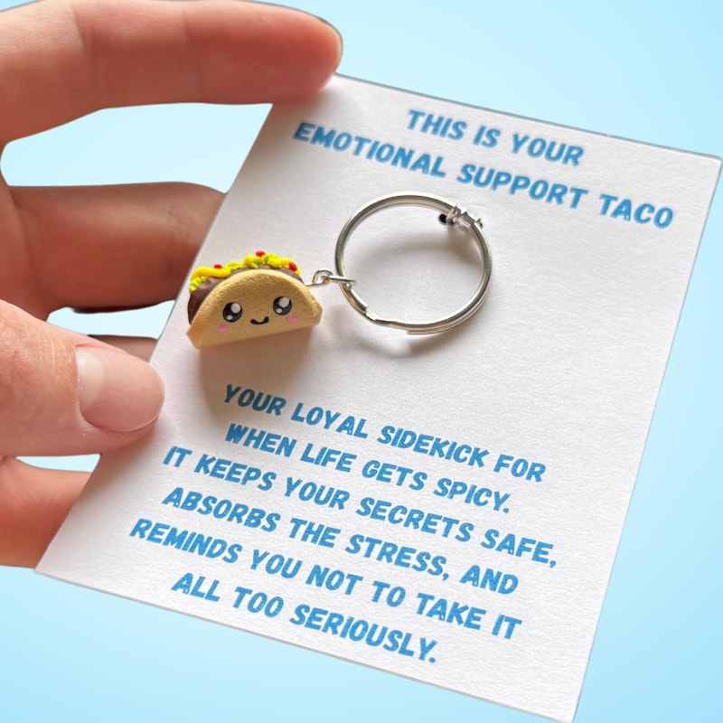 Handmade Taco Keychain - Etsy