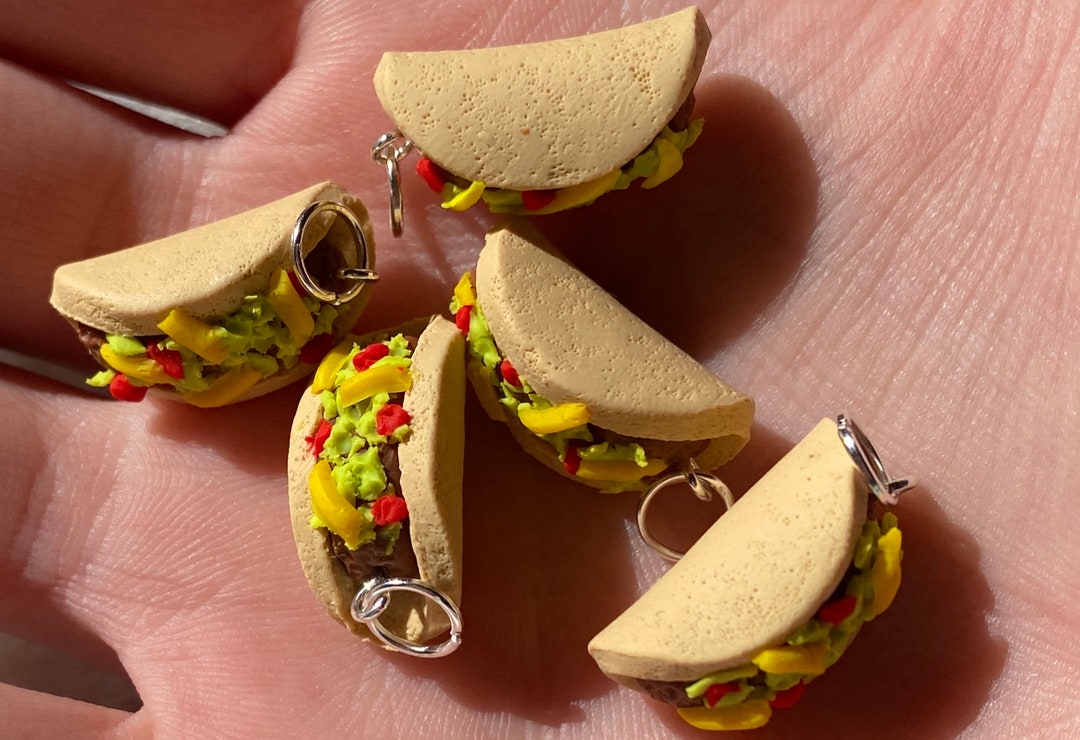 Micro Realistic Taco Charm | Food Charms| Taco Gift Ideas | Taco ...