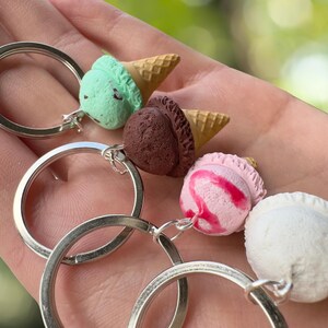 Tiny Realistic Ice Cream Keychain | Ice Cream Gift Ideas | Ice Cream ...