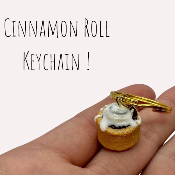 Cinnamon Roll Keychain - Etsy