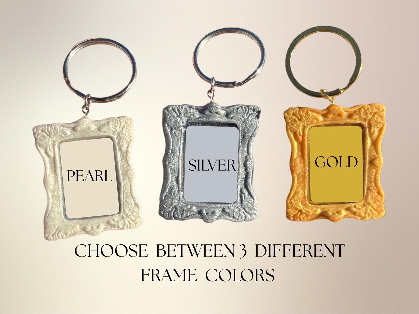 Custom Photo Keychain With Frame, Personalized Picture Keyring for ...