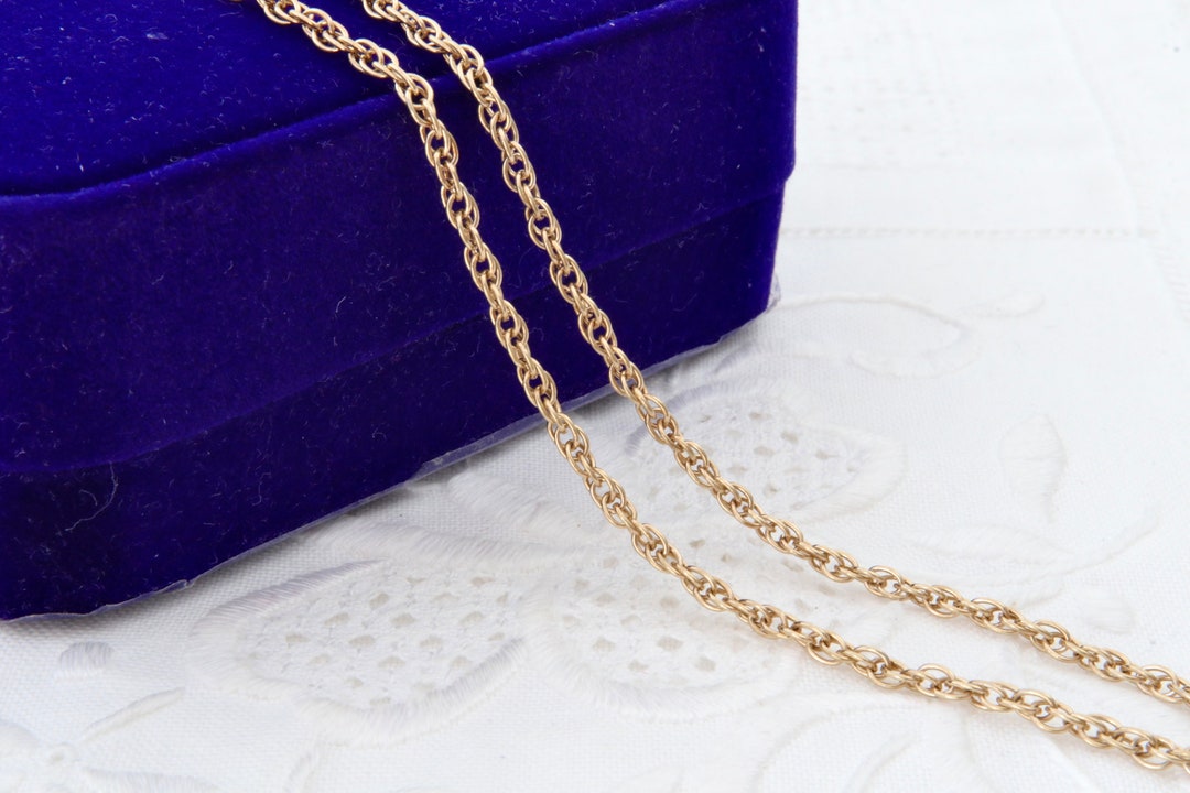 Gold Chain With Rope Weaving, Thin Sterling Silver Chain With Gold ...
