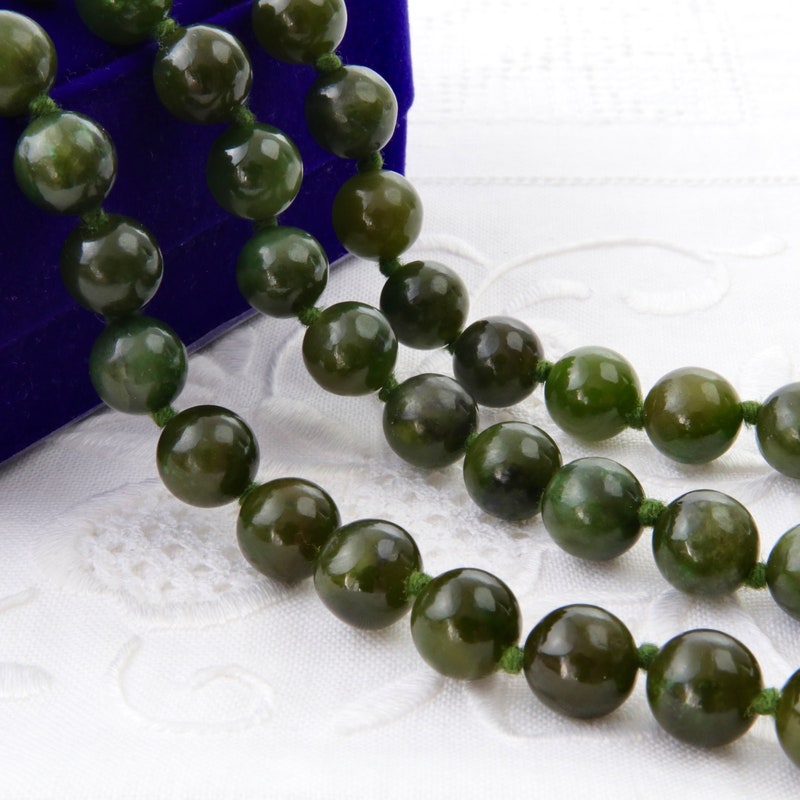 Jade Bead Necklace - Etsy