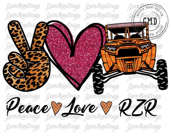 Pleace Love RZR Orange SXS Png Sublimation Design Graphic - Etsy