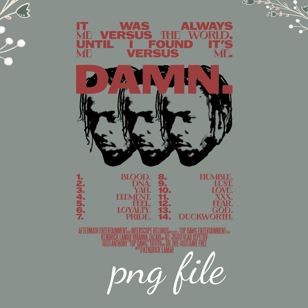 DAMN Png, Kendrick Lamar PNG J Cole Png, Instant Download, Free Commercial Use - Etsy