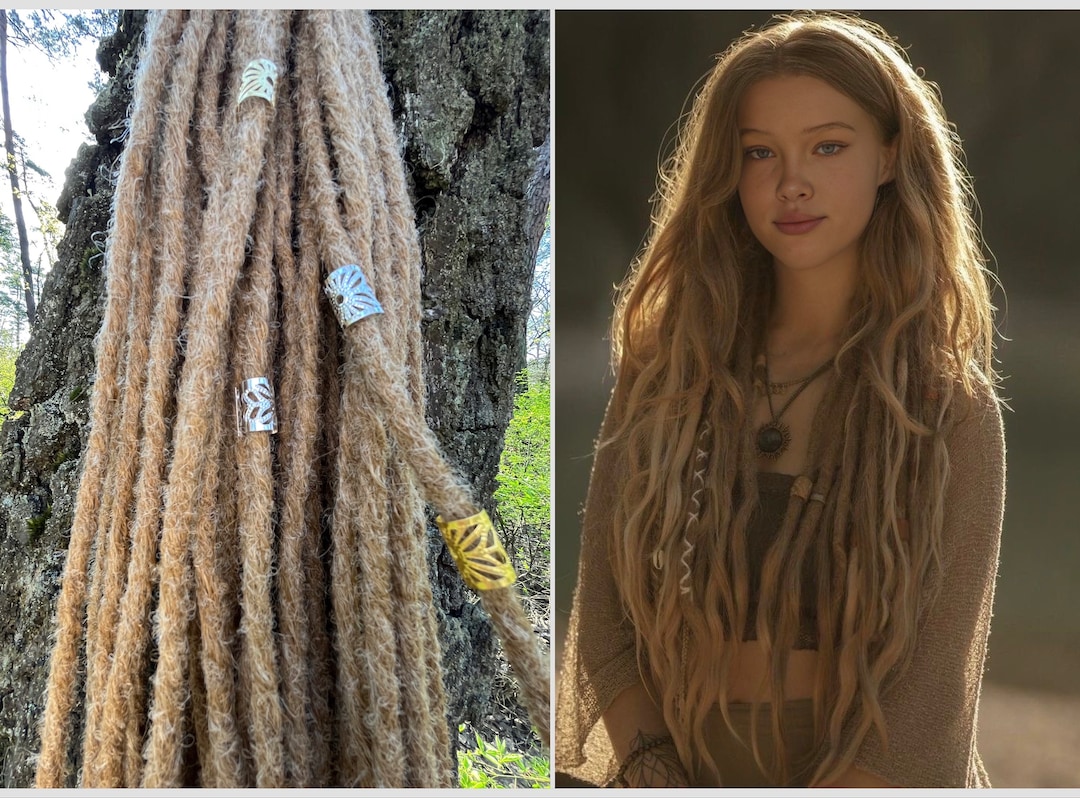 Honey Blonde (light Brown) Dreadlocks With Braids and Accessories ...
