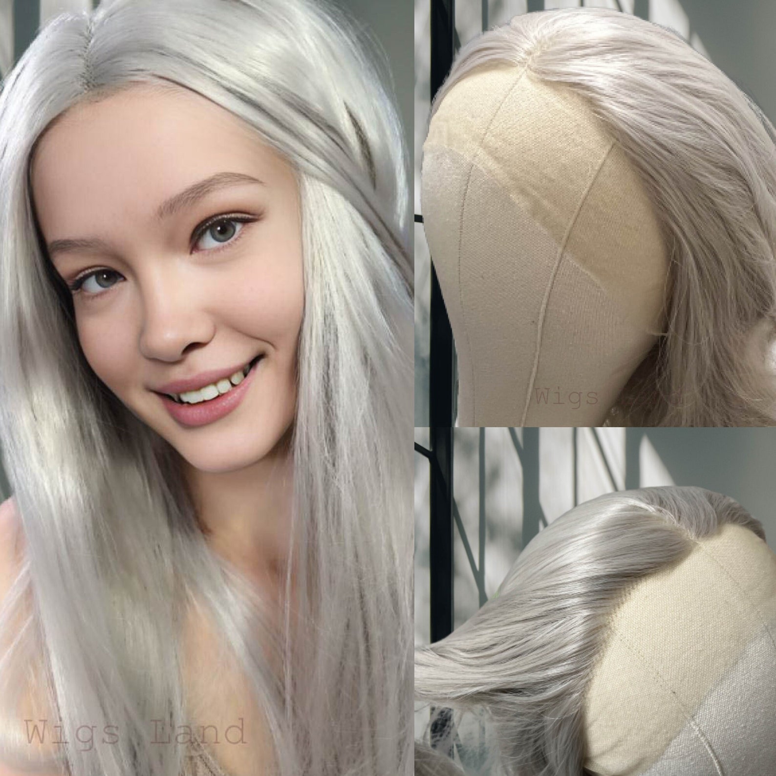 Ice Queen Platinum Blonde Straight Synthetic Lace Front Wig Heat