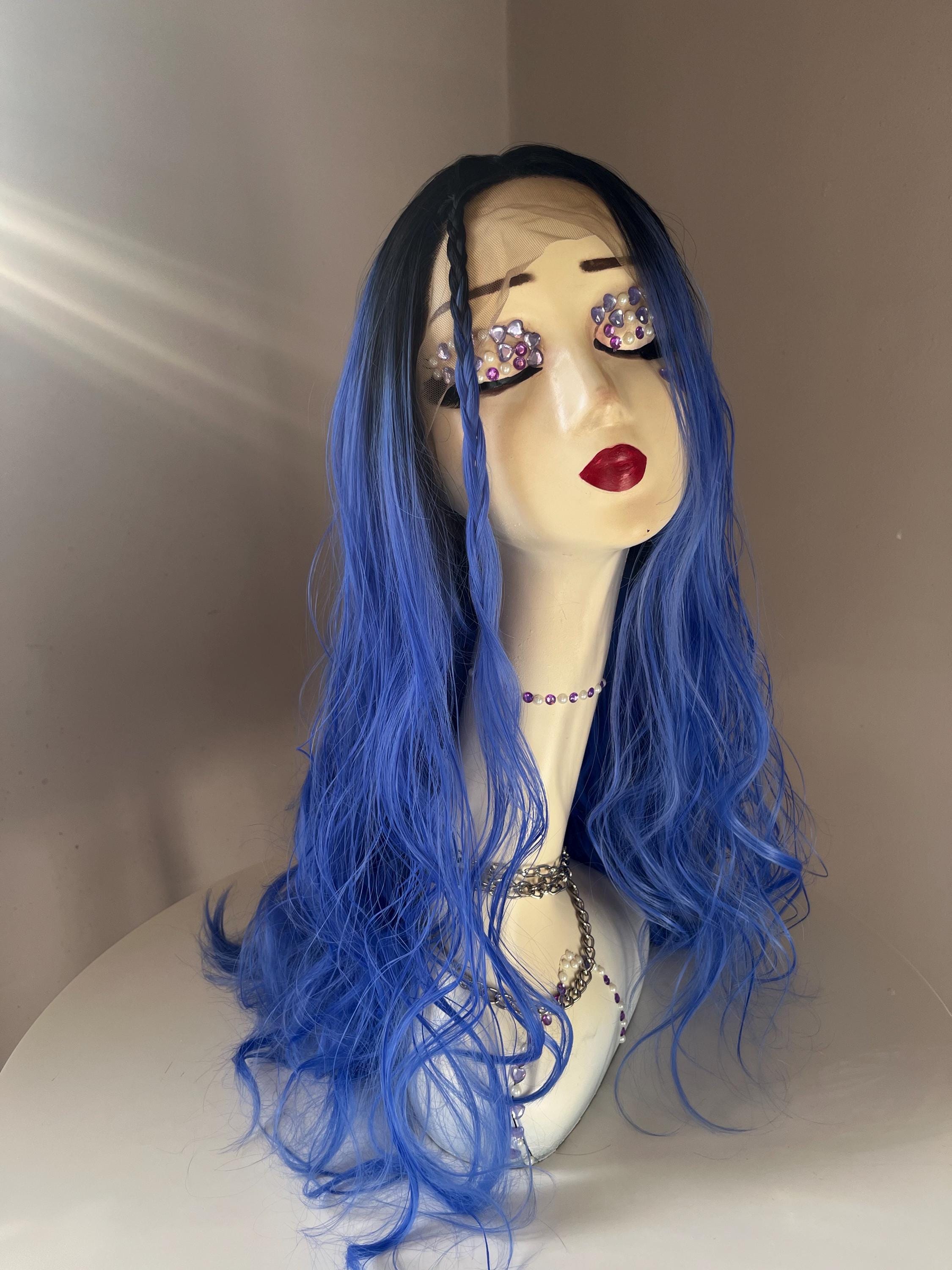 Aqua Blue Ombre Lace Front Wig: Long Turquoise Synthetic Hair - Etsy