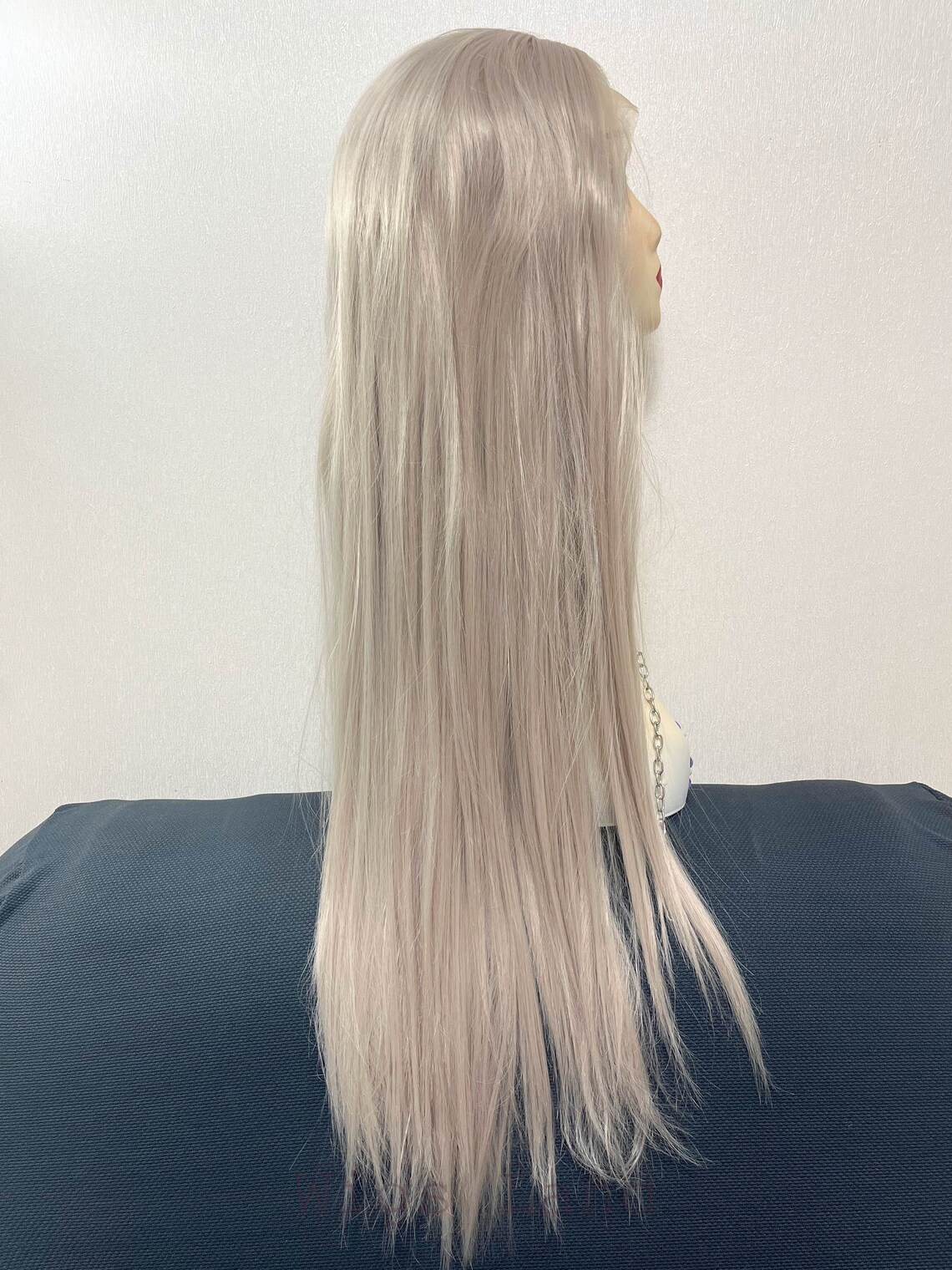 Ice Queen Platinum Blonde Straight Synthetic Lace Front Wig Heat