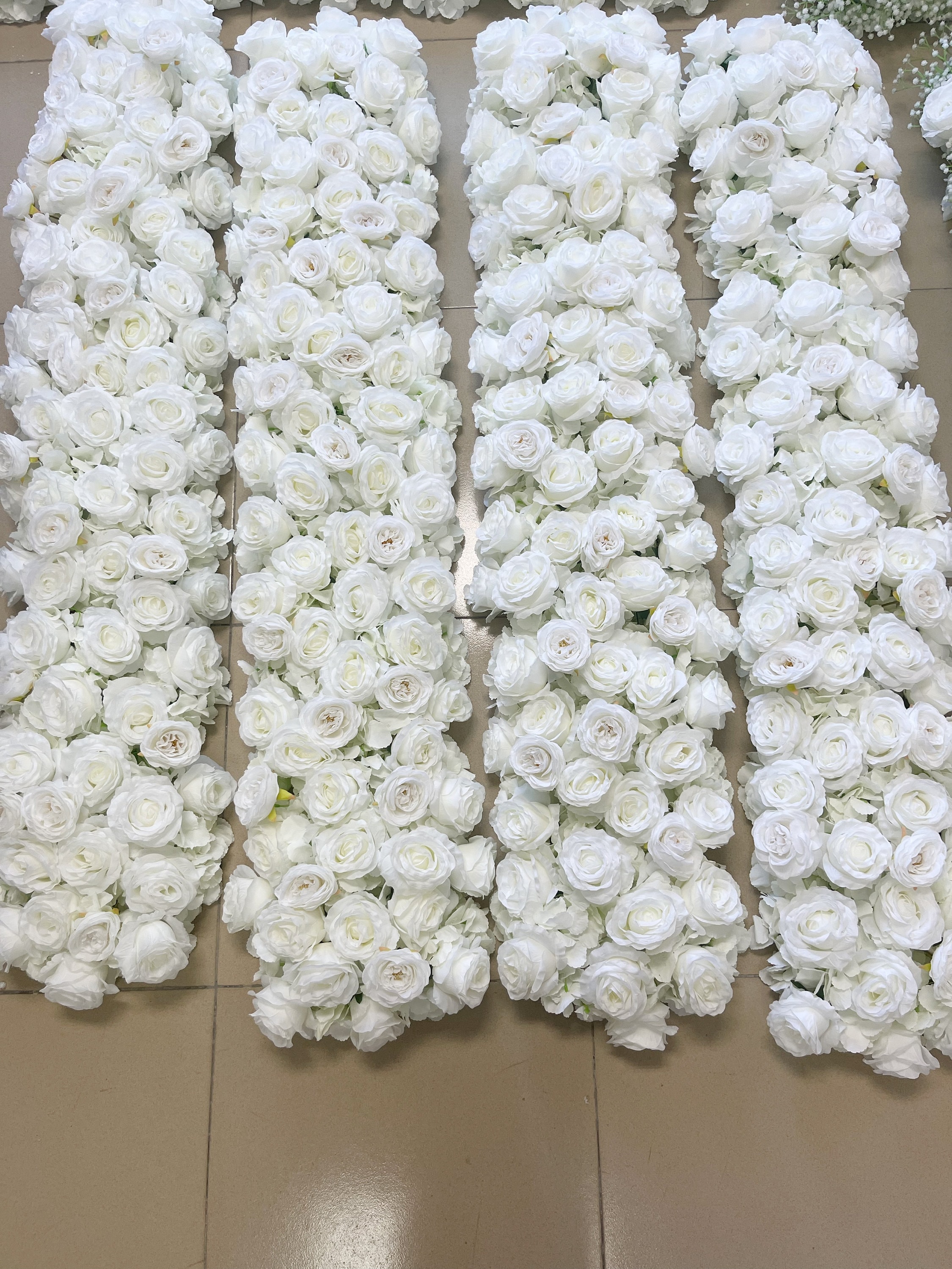 Flower Arch Garland,red Rose Flower Runner,wedding Floral Row,wedding ...