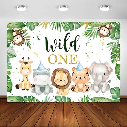 Wild One Baby Shower Safari Forest Jungle Animals Birthday - Etsy