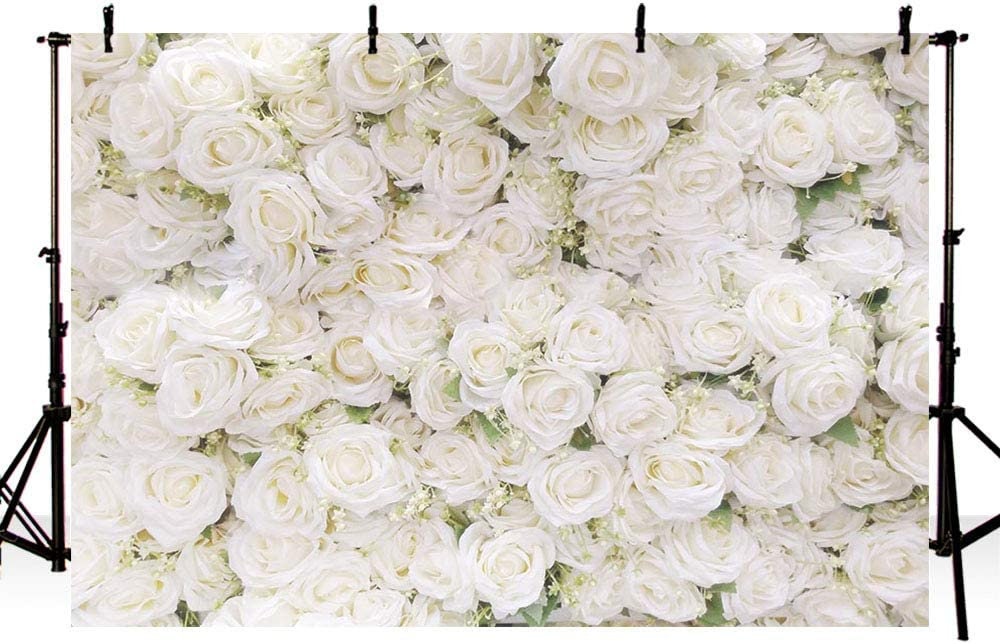 White Rose Floral Wedding Photography Backdrop Decoration - Etsy
