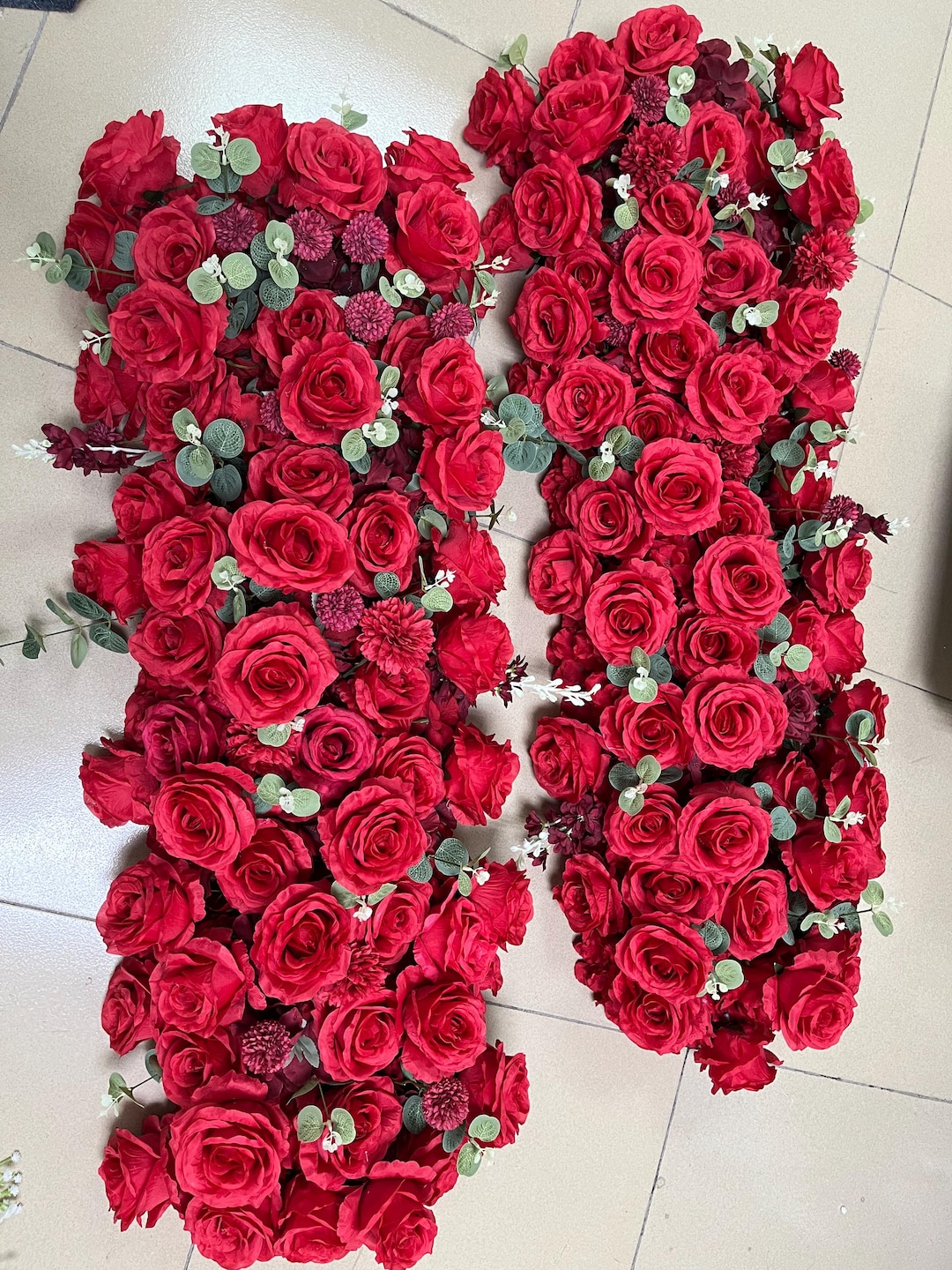 Red Rose Flower Runner,wedding Floral Garland,wedding Flower ...