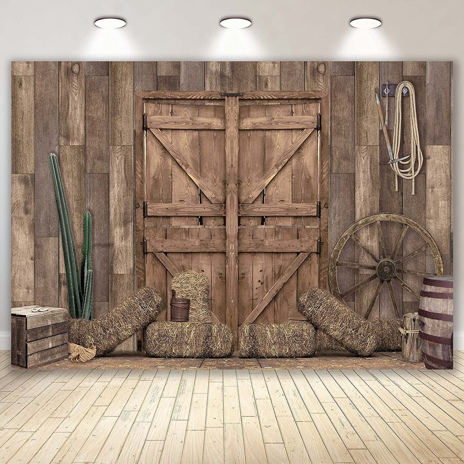 Western Fall Farm Cowboy Backdrop Rustic Barn Photography - Etsy