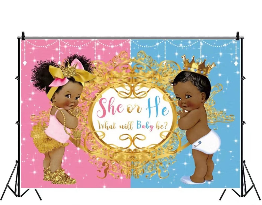 Gender Reveal Backdrop Background for Boy or Girl What Will - Etsy