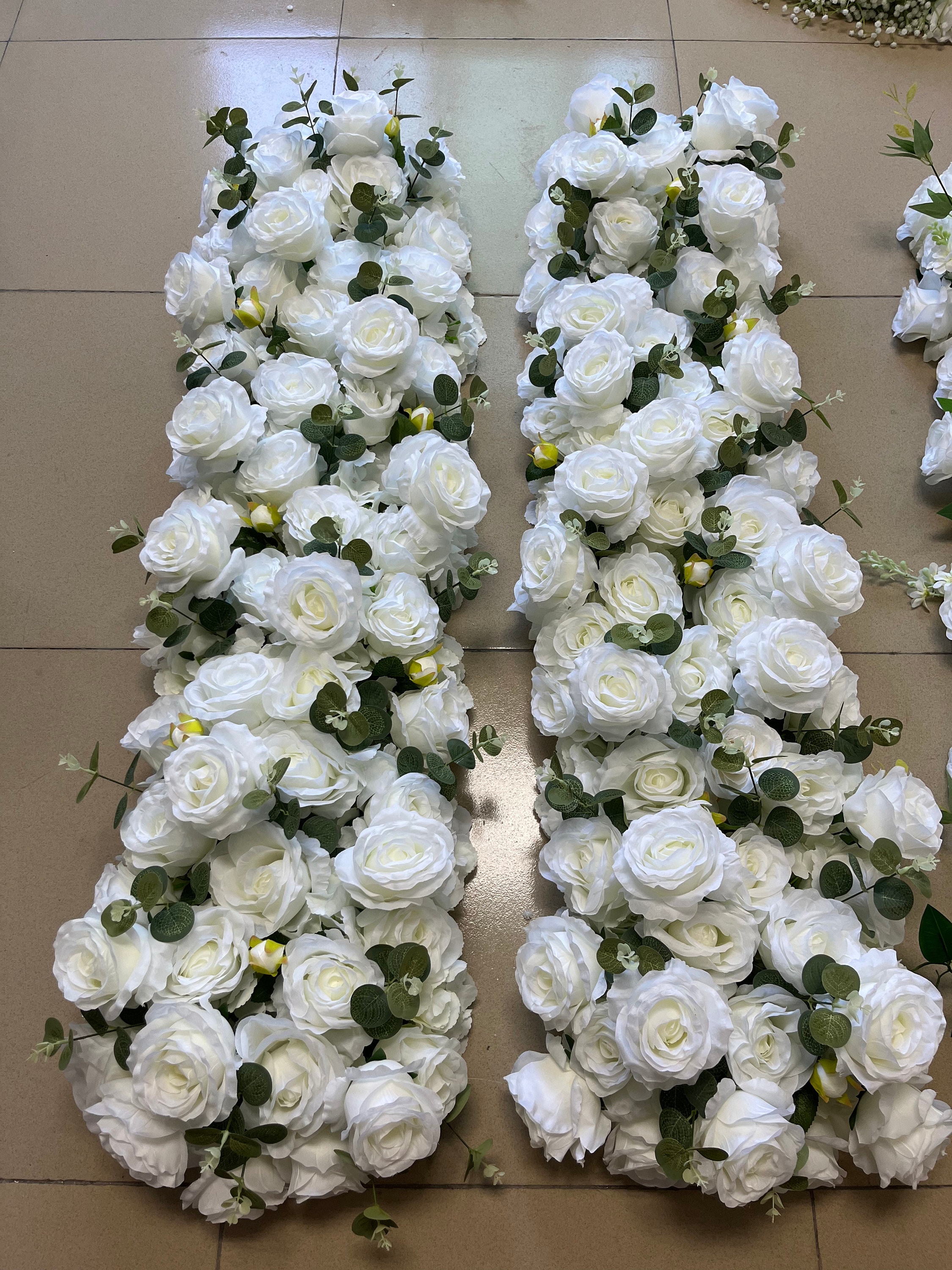 Flower Arch Garland,red Rose Flower Runner,wedding Floral Row,wedding ...