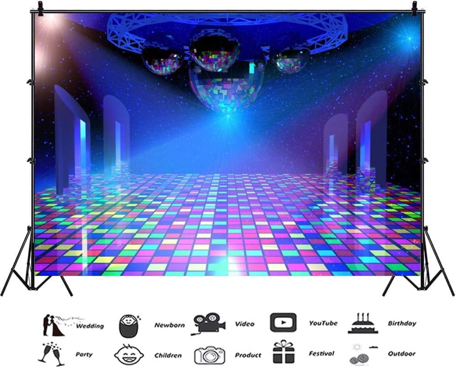 Disco Backdrop Music Dance Party Backdrop Club Music Birthday - Etsy
