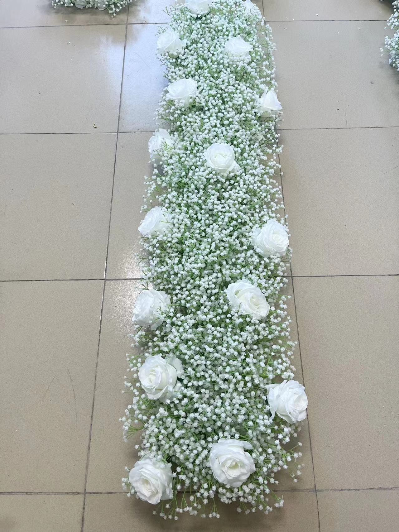 Flower Arch Garland,red Rose Flower Runner,wedding Floral Row,wedding ...