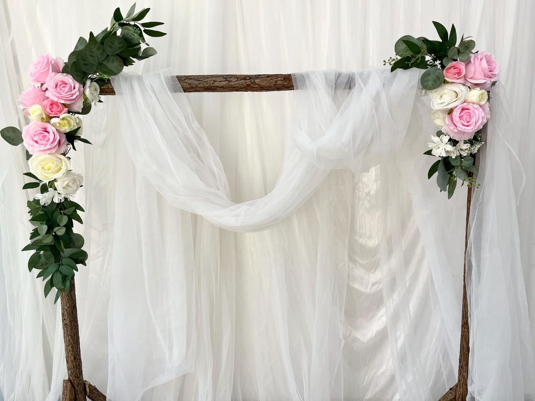 White Pink Rose Flower Arch,wedding Swag,wedding Backdrop,arbour Decor ...