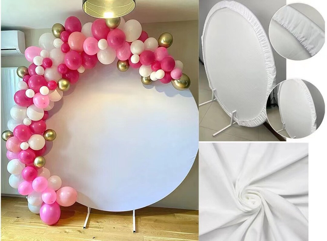 Pure White Round Backdrop,white Circle Cover,solid White Color Backdrop ...