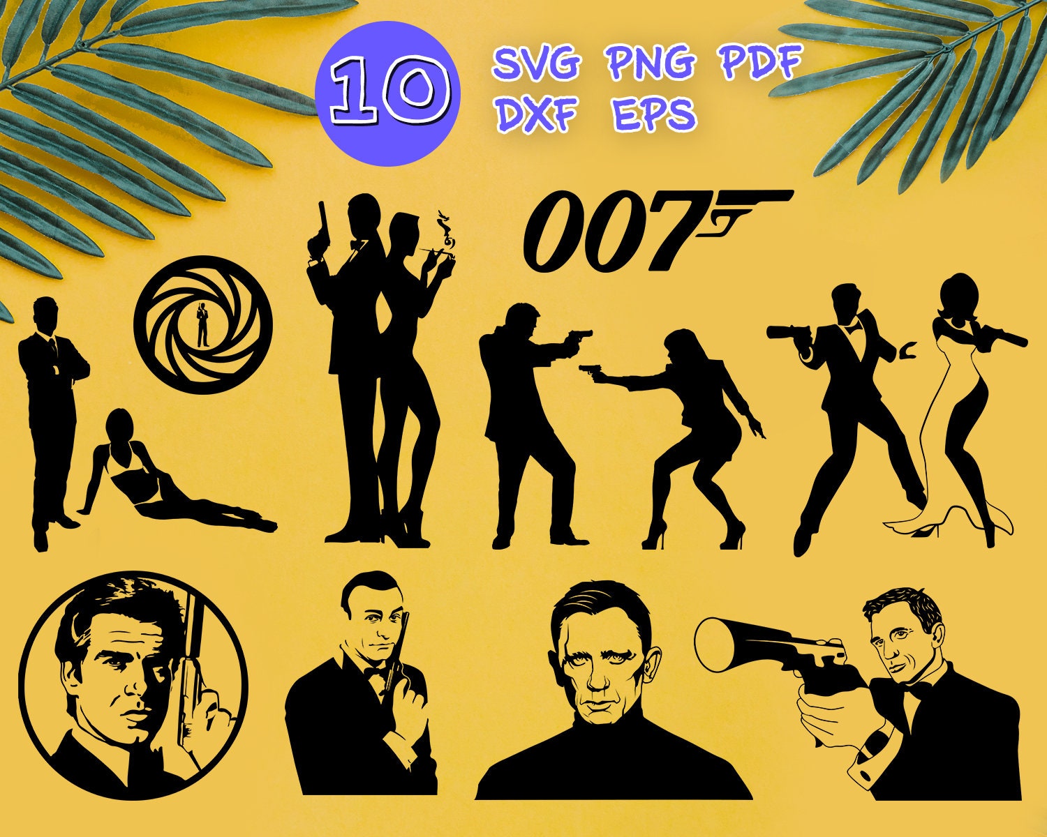JAMES BOND SVG James Bond Clipart James Bond Print Svg - Etsy Canada